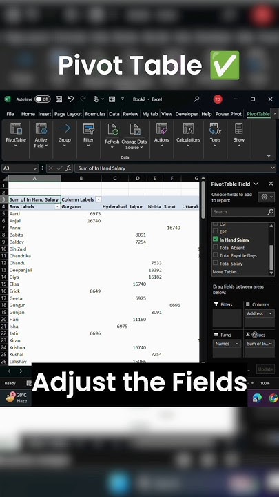 How to Create a Pivot Table in 15 Seconds! 🔥 Quick Excel Tutorial - YouTube