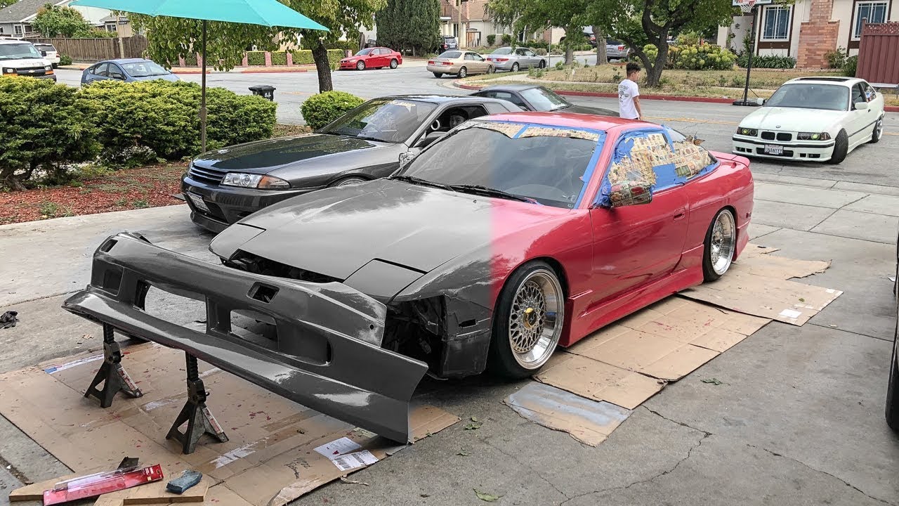 PAINTING MY CAR WITH LESS THAN $100 DOLLARS!! Part 2 - Color Reveal ...
