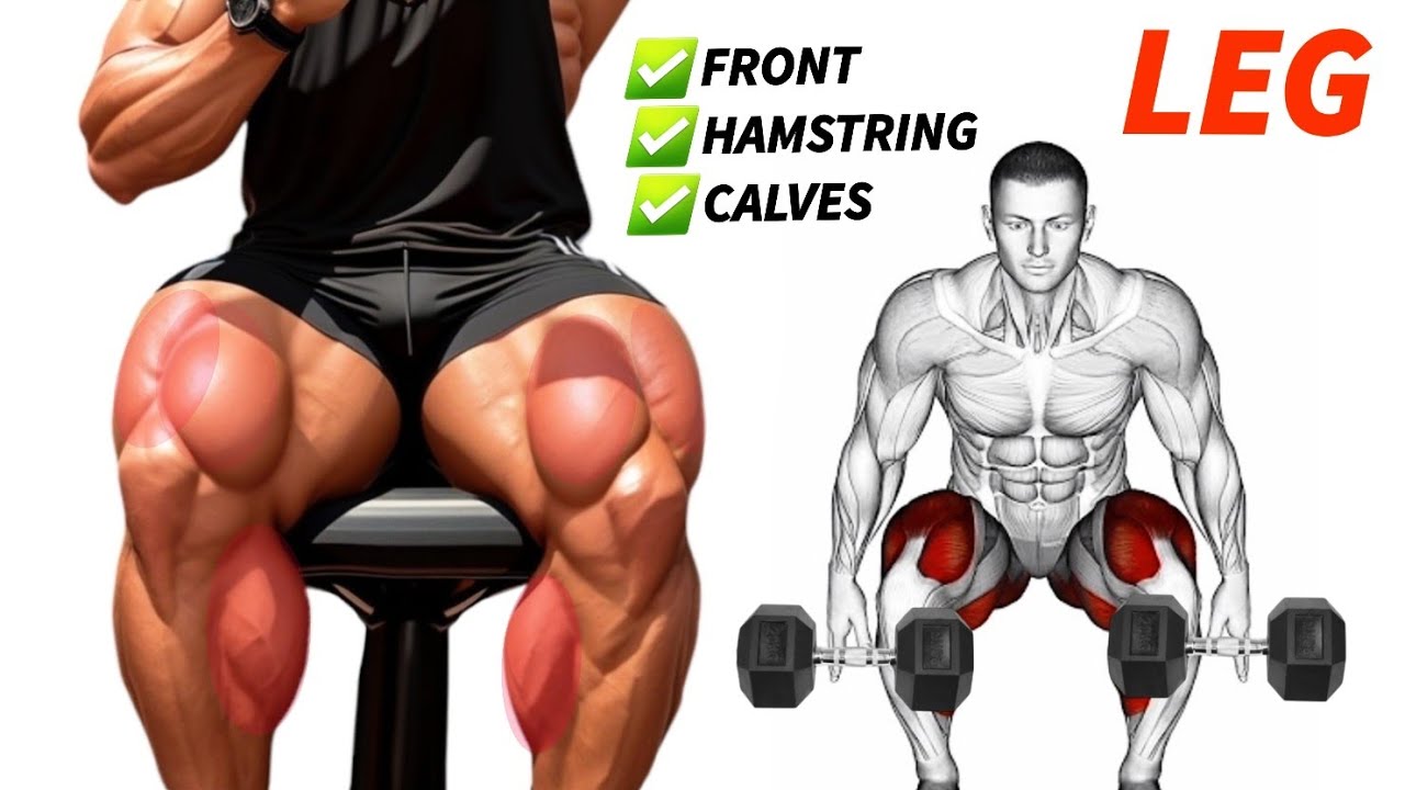 Best Top Leg Exercises To Build Bigger Leg Muscle | Front, Calves & Hamstring Workout - YouTube