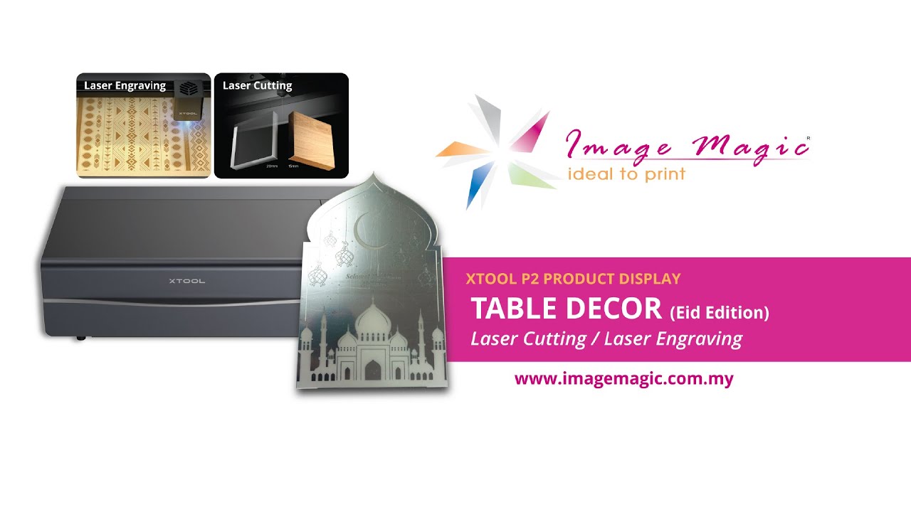 xTool P2 Product Display - Table Decor (Eid Edition) | Laser Cutting ...