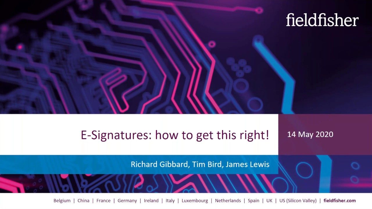 E Signatures – How to get this right! - YouTube