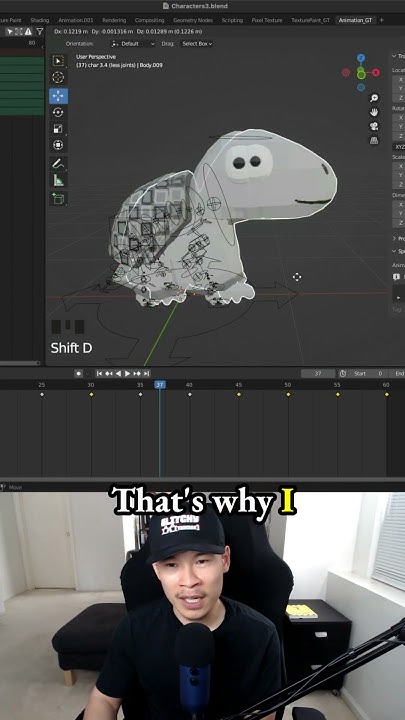 Recreating Outlines for Optimal Rigging In Blender - Buildbox Game - Character 3.4: Dino Turtle ...