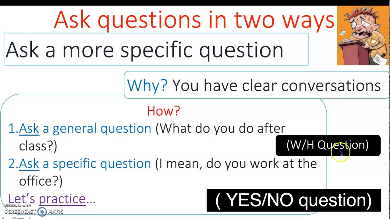 Asking questions in two ways - YouTube