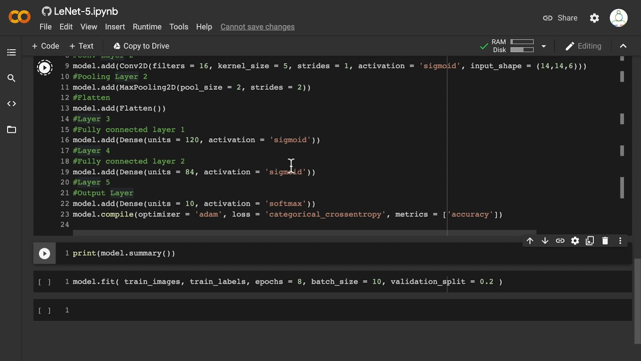 Dl Lenet 5 In Tensorflow Keras Youtube