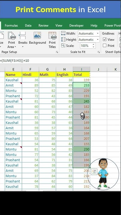 Print Comments in Excel #excel #exceltips #exceltutorial #msexcel # ...