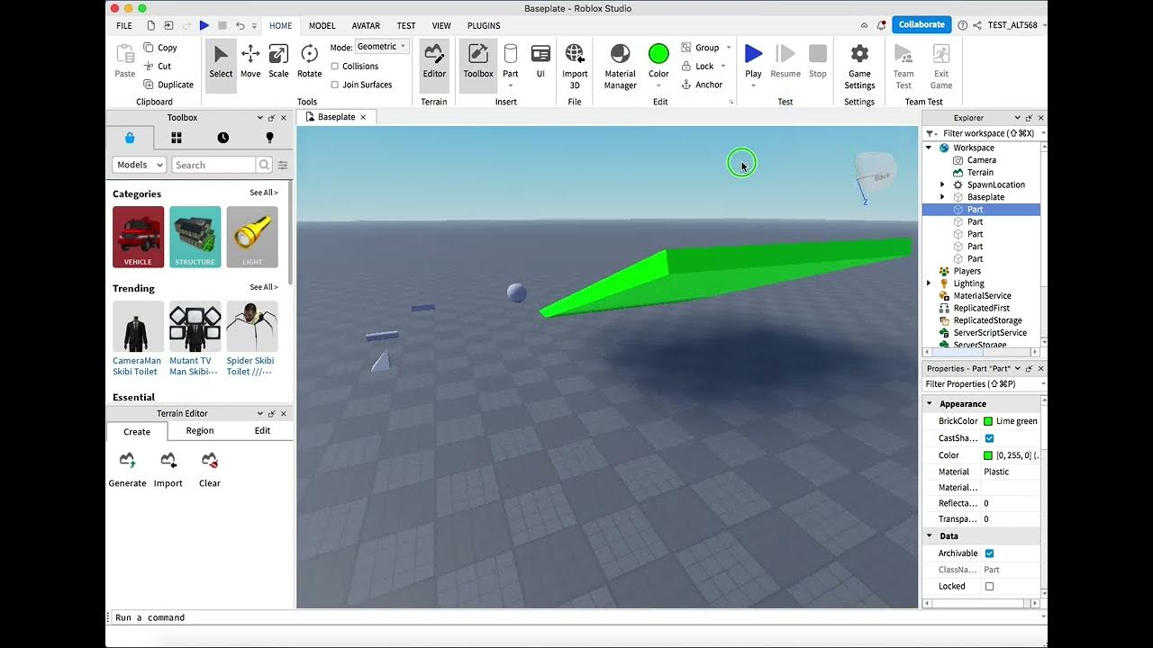HOW TO CHANGE A PART'S COLOR ITRS WALKTHROUGH PART 9 2023 ROBLOX STUDIO TUTORIAL [WORKING] - YouTube