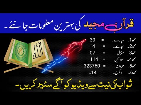 Quran Majeed ki dilchasp maloomat ||🕋Islamic general knowledge sawal jawab Amazing Quran recitation