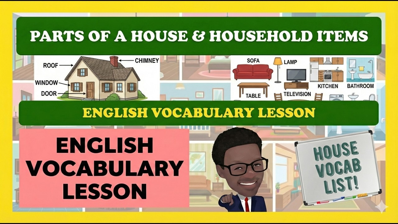 Parts of a House & Furniture and Appliances (Basic English) - YouTube
