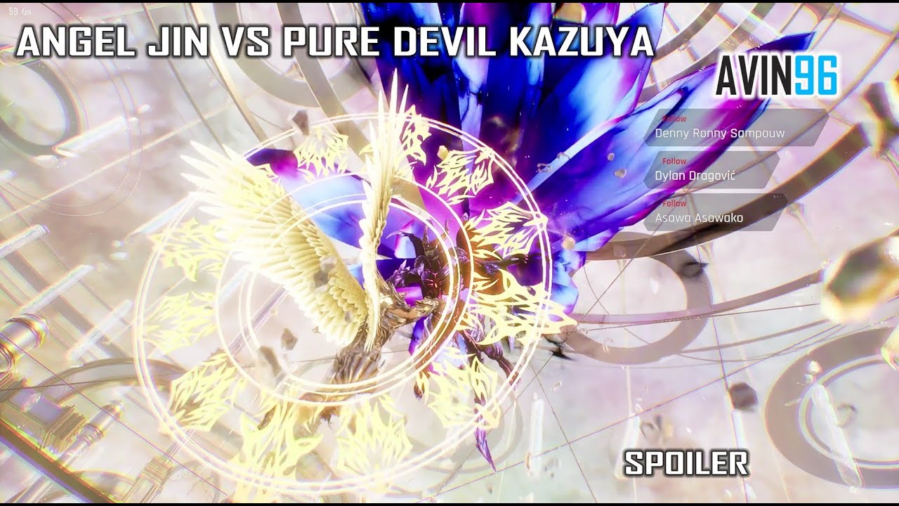 TEKKEN 8 Angel jin vs Pure devil kazuya finally battle - YouTube