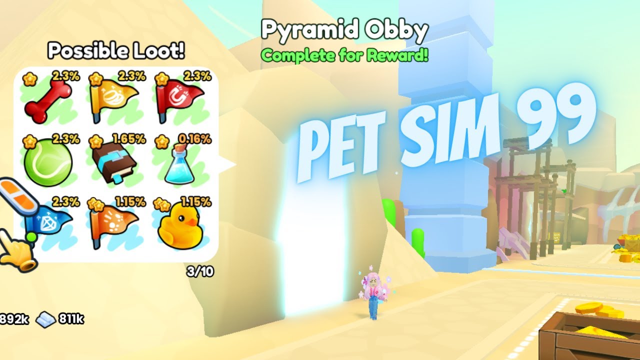 Pyramid Obby Pet Sim 99 - YouTube