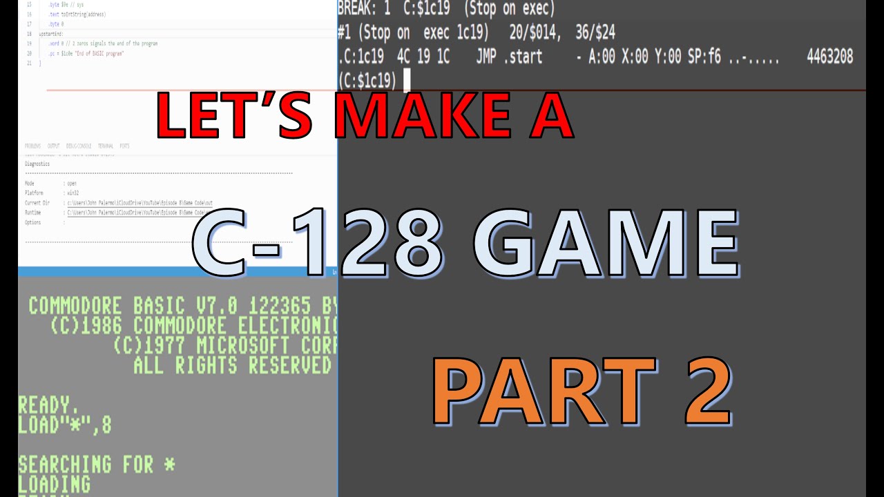 #008 - Making a Commodore 128 Game - Part 2 - YouTube