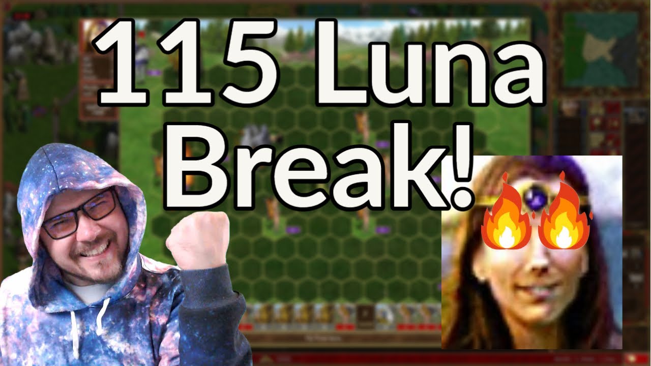The Luna Master is Back! 115 Break! || Heroes 3 Conflux Gameplay ...
