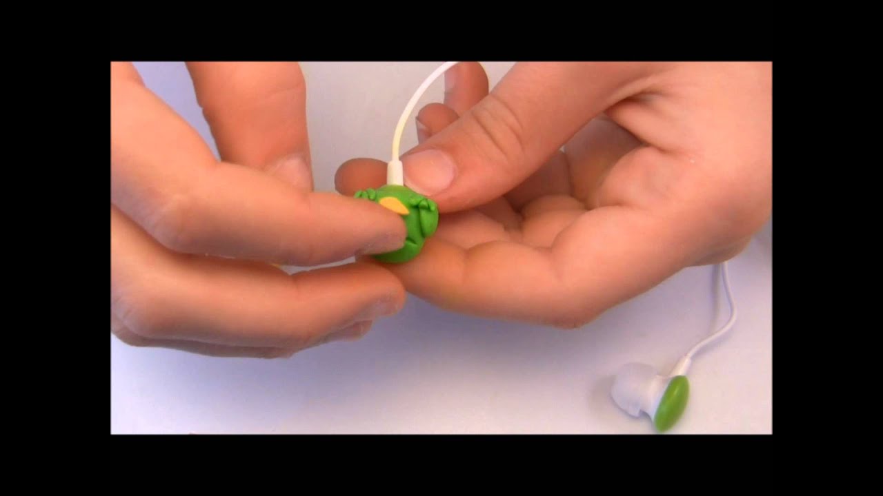 frog king earphones from fimo clay - YouTube