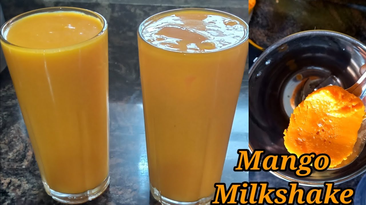 Alphonso mango milkshake।ಮ್ಯಾಂಗೋ ಮಿಲ್ಕ್‌ ಶೇಕ್ । home made super tasty ...