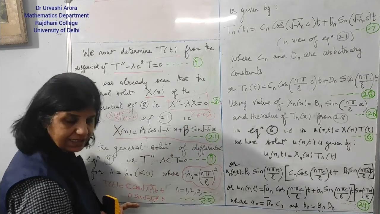 Part2 of Vibrating String Problem Solution by Method of Separation of Variables by Dr Urvashi ...