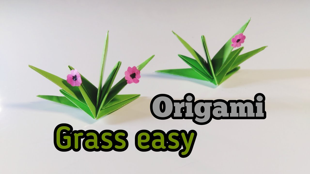 Origami Grass easy - YouTube
