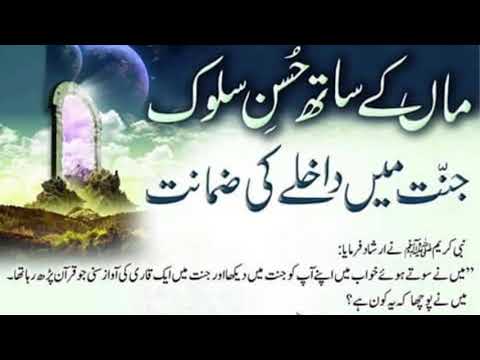 Man k sath husny sulook/Maa ki shan/Maa ki azmat/Maa ka maqam/hadees in urdu/Muallim TV