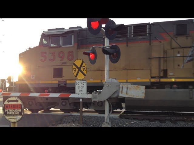 Union Pacific Train Railroad Crossing