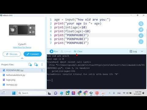 mBlock : How to let AI respond you age with mBlock python - YouTube