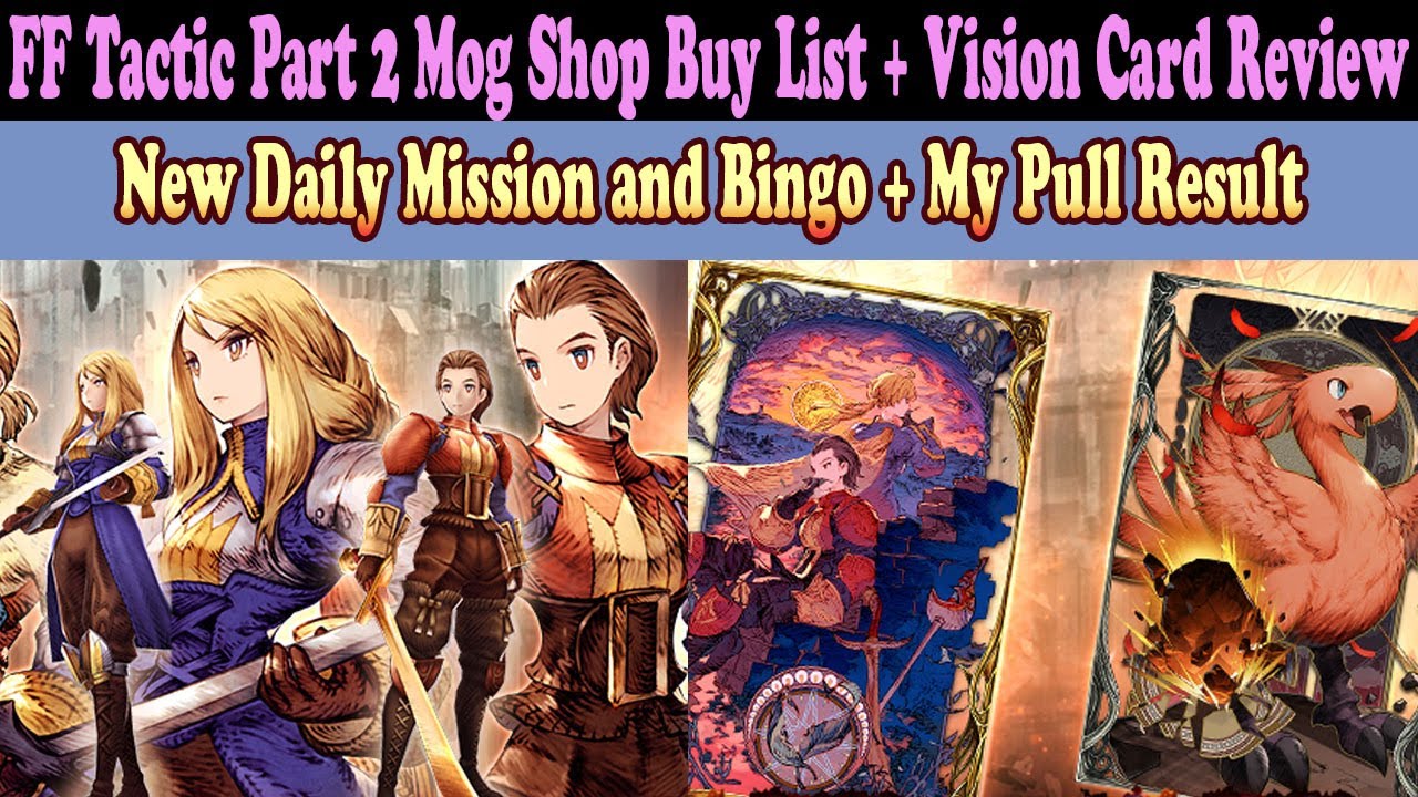 WOTV FFBE 2nd FF Tactic Collaboration Mog Shop Guide and My Pull Result ...