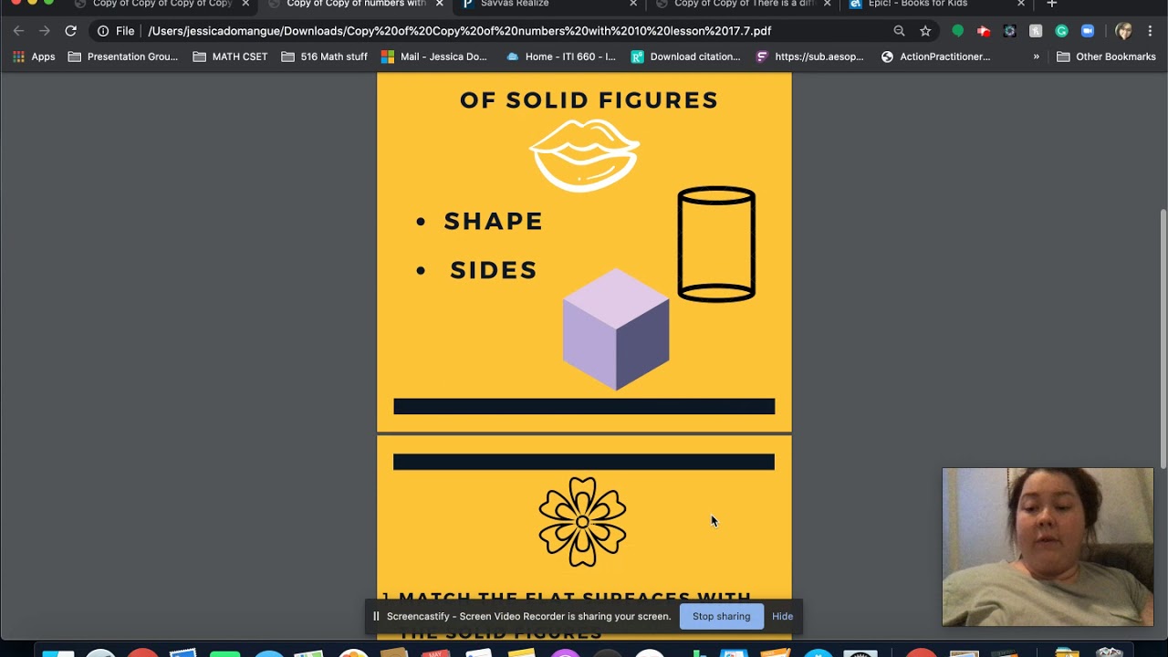 Flat Surfaces of Solid Figures Lesson 14.7 - YouTube