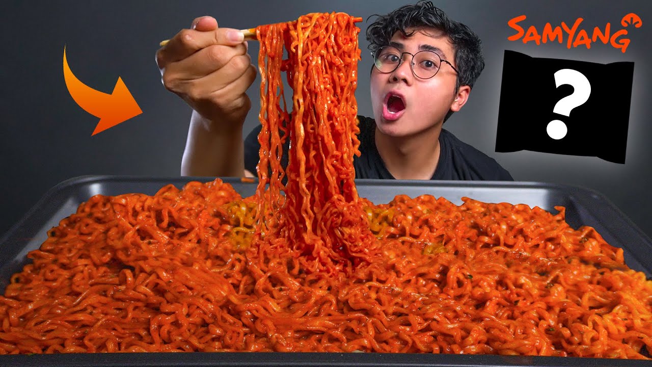 GILA!! MUKBANG SAMYANG RASA TERBARU!! MERAH BANGET!!🥵 - YouTube