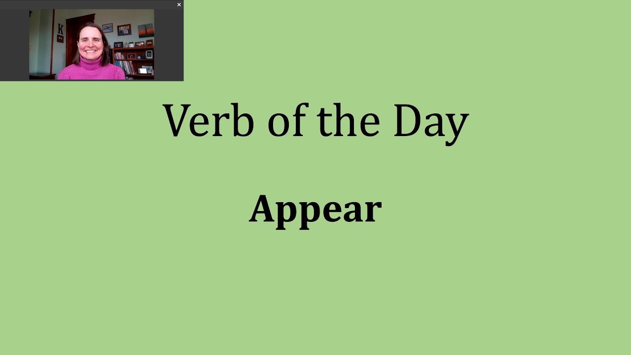Verb of the Day - Appear - YouTube