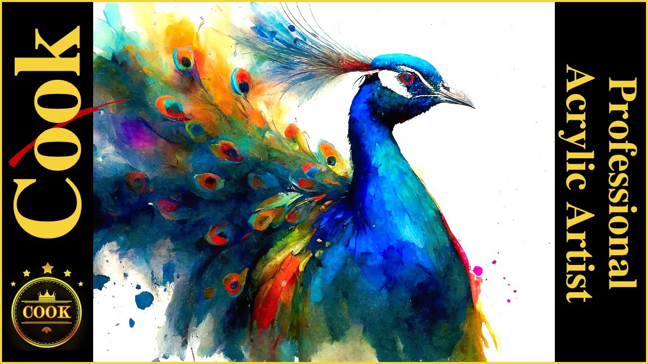 How to paint a Peacock Portrait with Derwent Inktense Pencils and ...