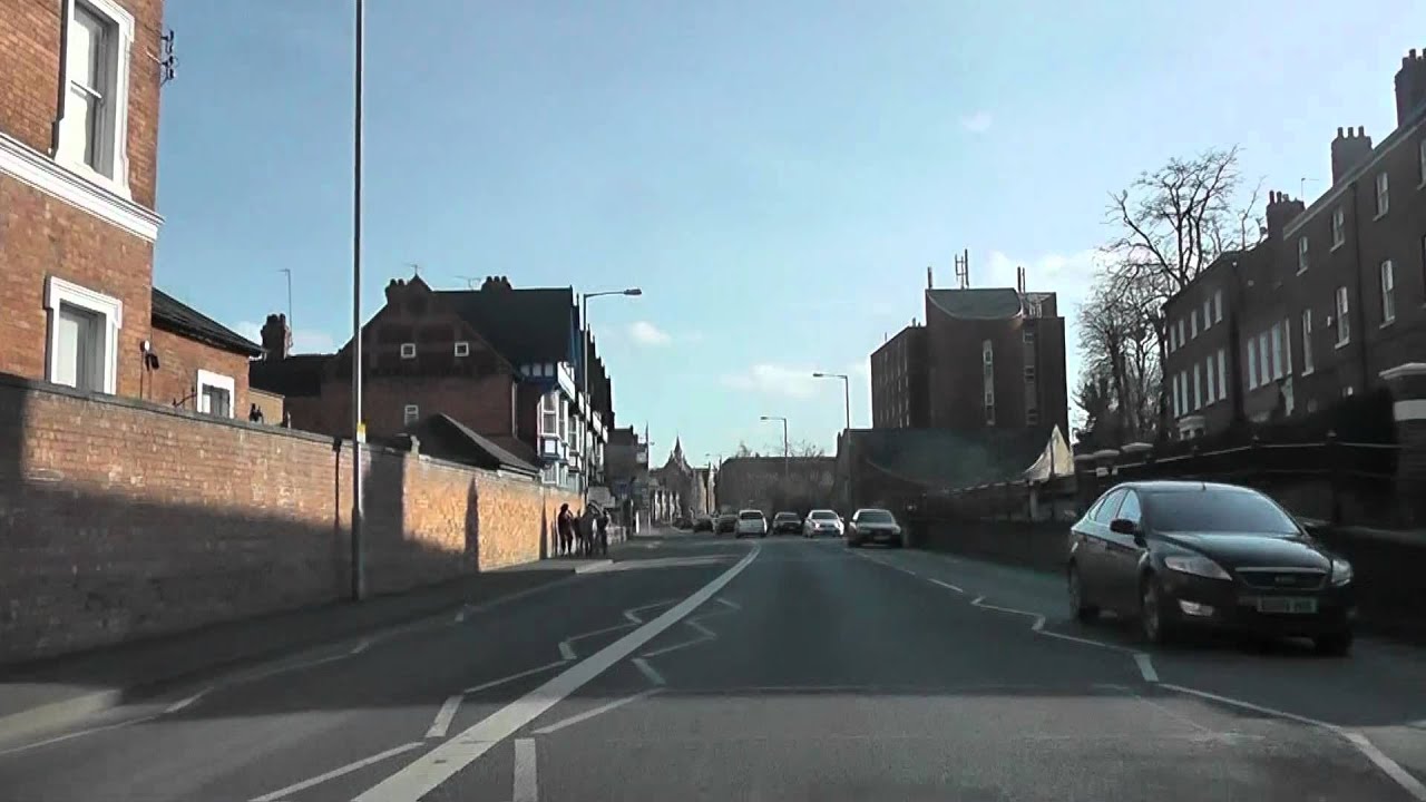 Driving Along Barbourne Road, Upper Tything & The Tything, Worcester ...