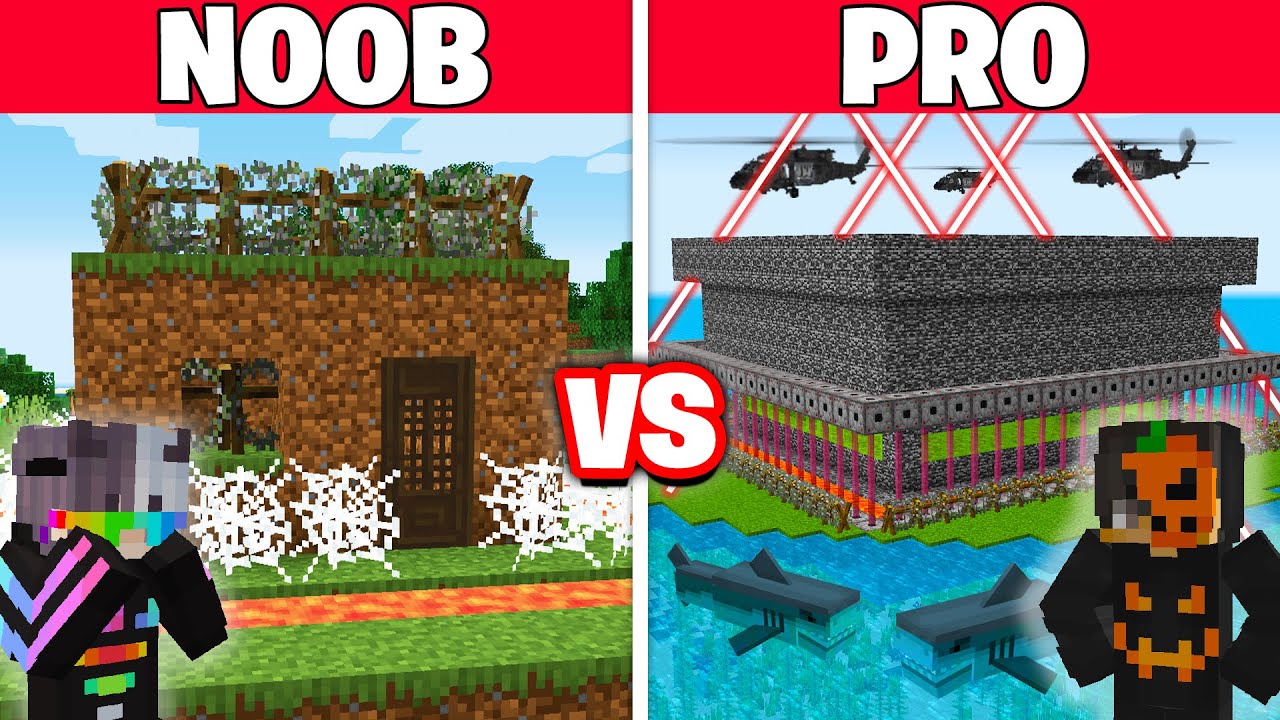 NOOB vs PRO: EN GÜVENLİKLİ EV YAPI KAPIŞMASI! - Minecraft - YouTube