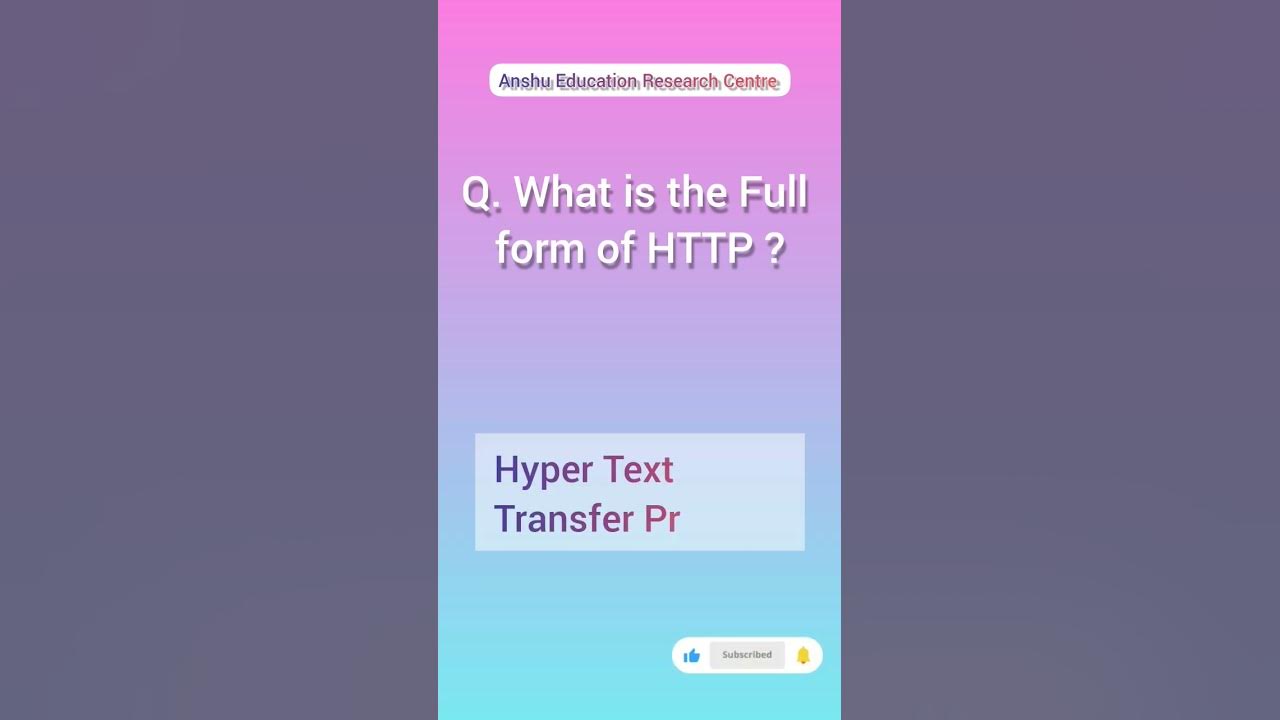 What is the Full form of HTTP ? HTTP ka full form kya hota hai? #internet #shorts #editing # ...