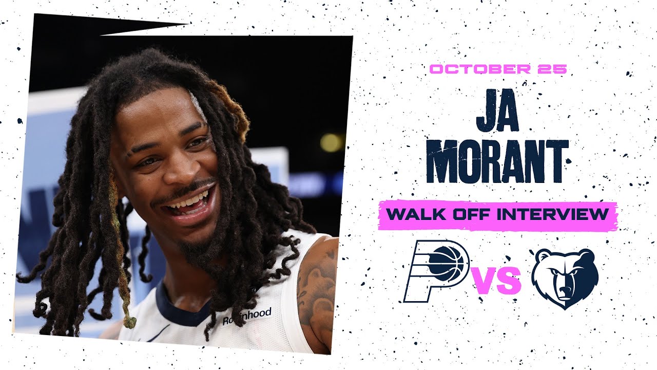 Ja Morant Walk off Interview | Grizzlies vs. Pacers - YouTube
