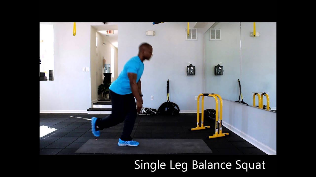 Single Leg Balance Squat - YouTube