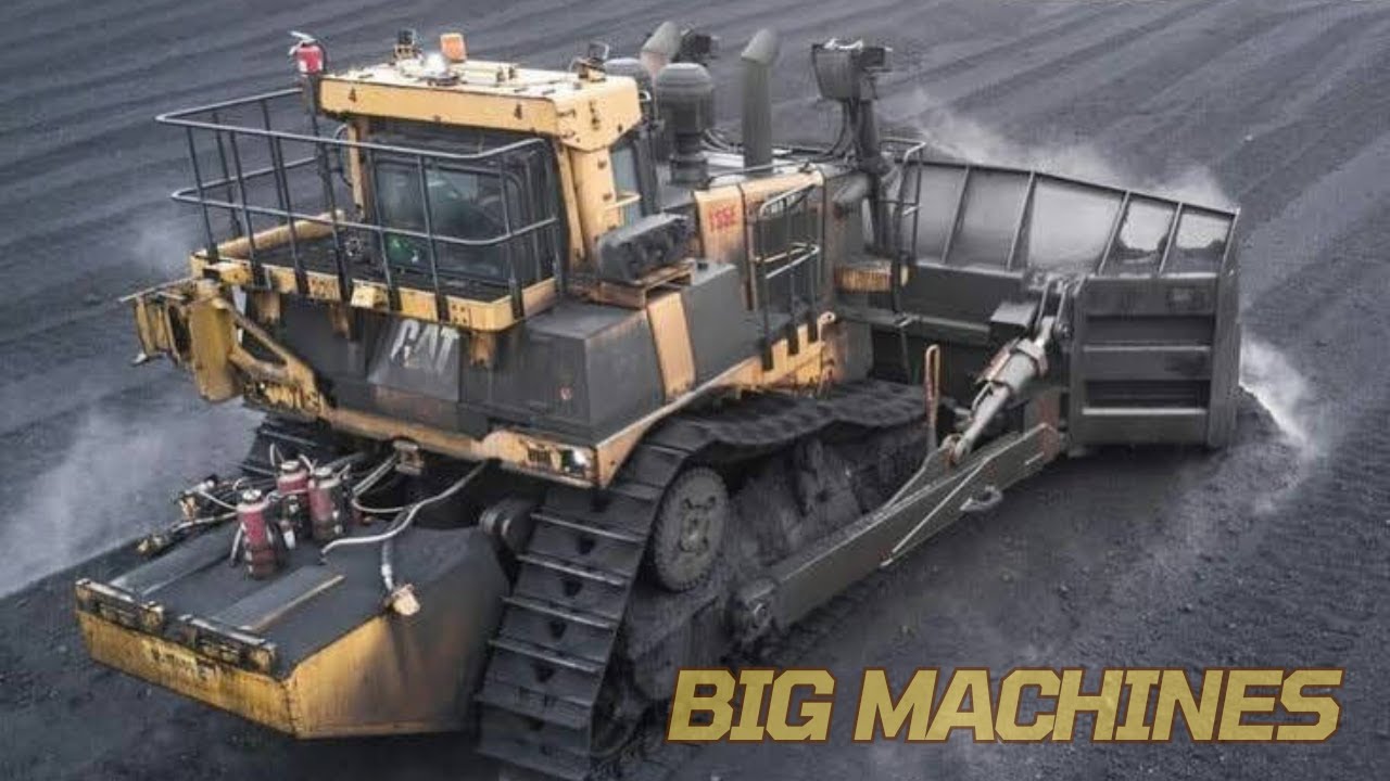 Awesome Heavy Construction Mining Equipment in Action Building Road for ...