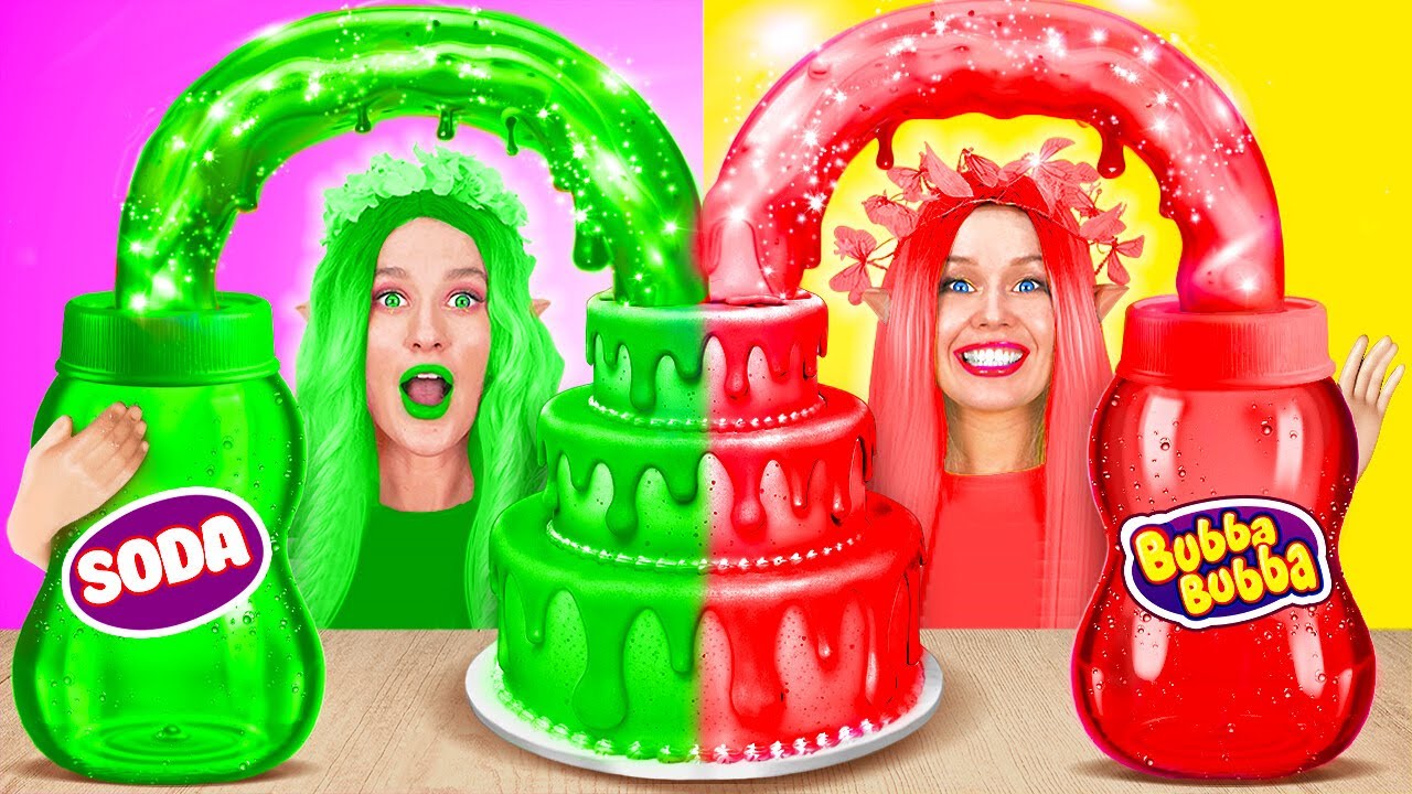 1000 SCHICHTEN EINFARBIGES ESSEN || Extreme Herausforderung! Essen ...