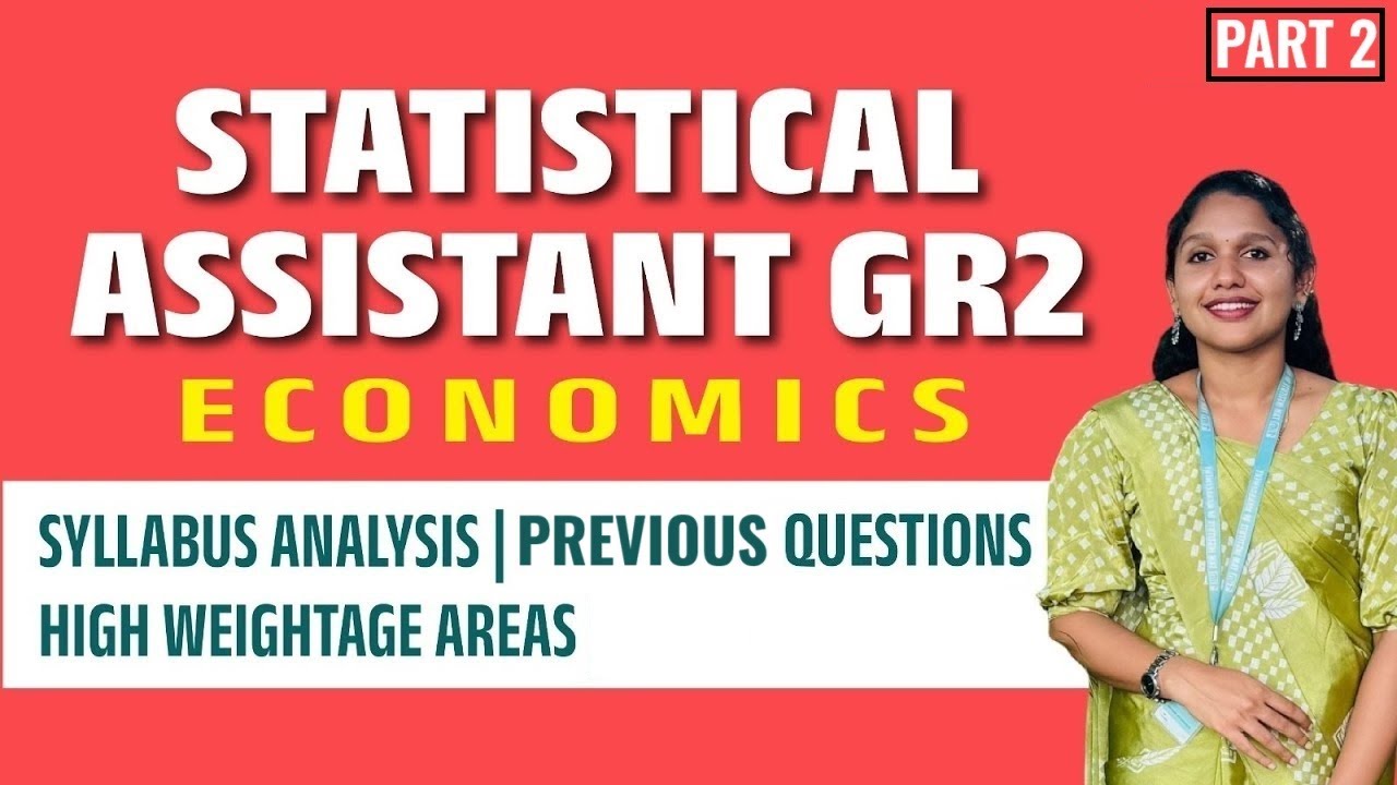 Statistical Assistant | PSC | Economics | High weightage areas ...