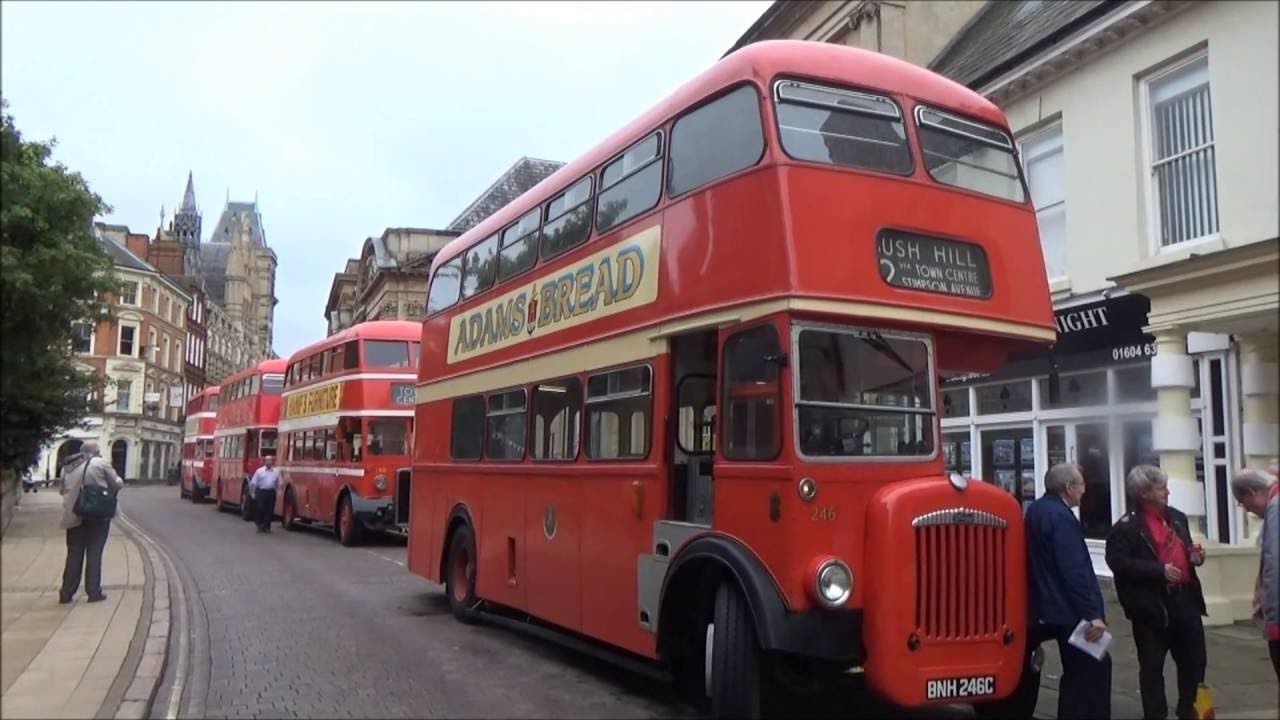 Northampton Heritage Day Sept 2016 Corporation Buses - YouTube