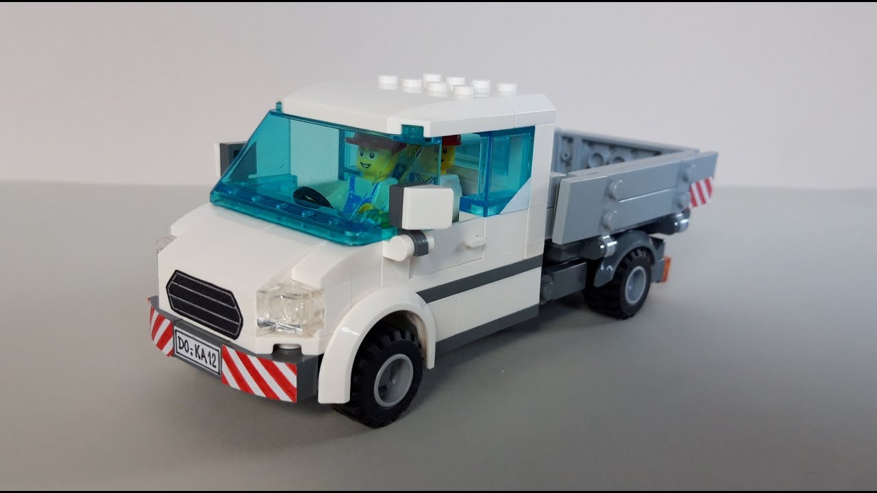 Ford Transit Doka, pickup truck double cab, MOC for Lego City, building ...