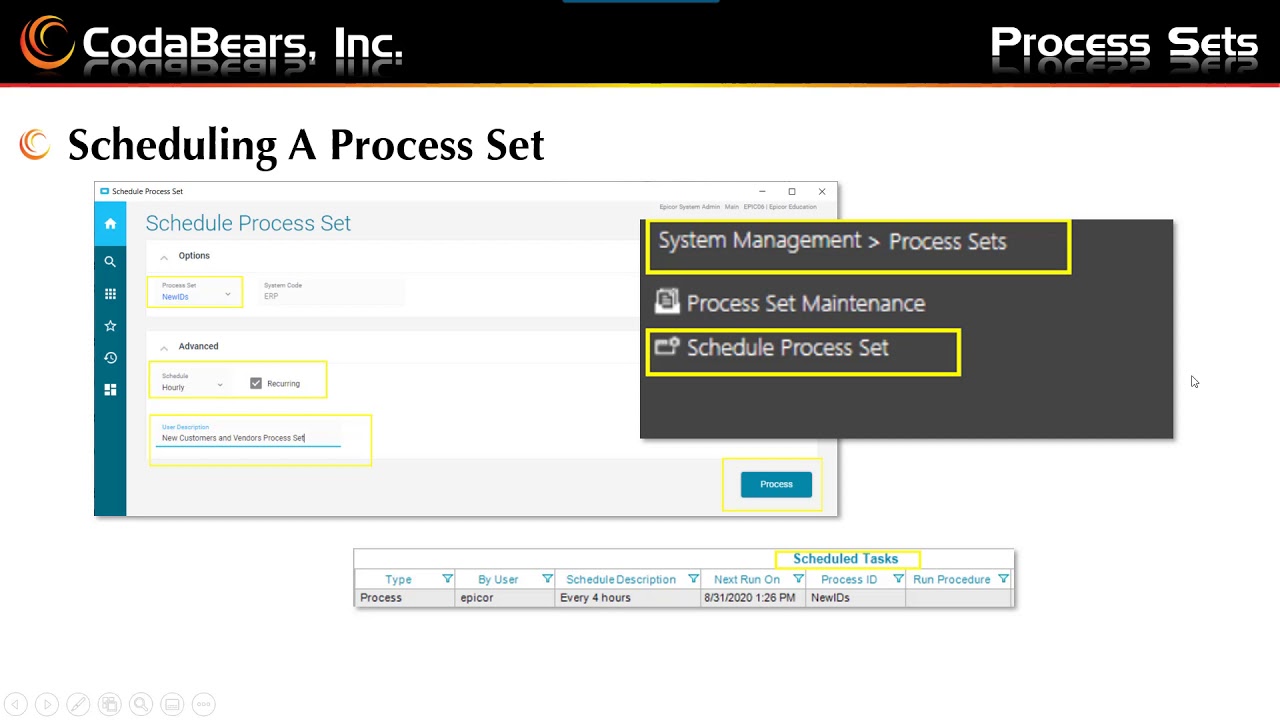 Epicor Process Sets - YouTube