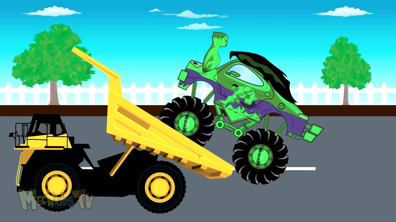 Hulk Truck Get Clean In Car Wash Video For Kids ^ By Truck for Kids ...
