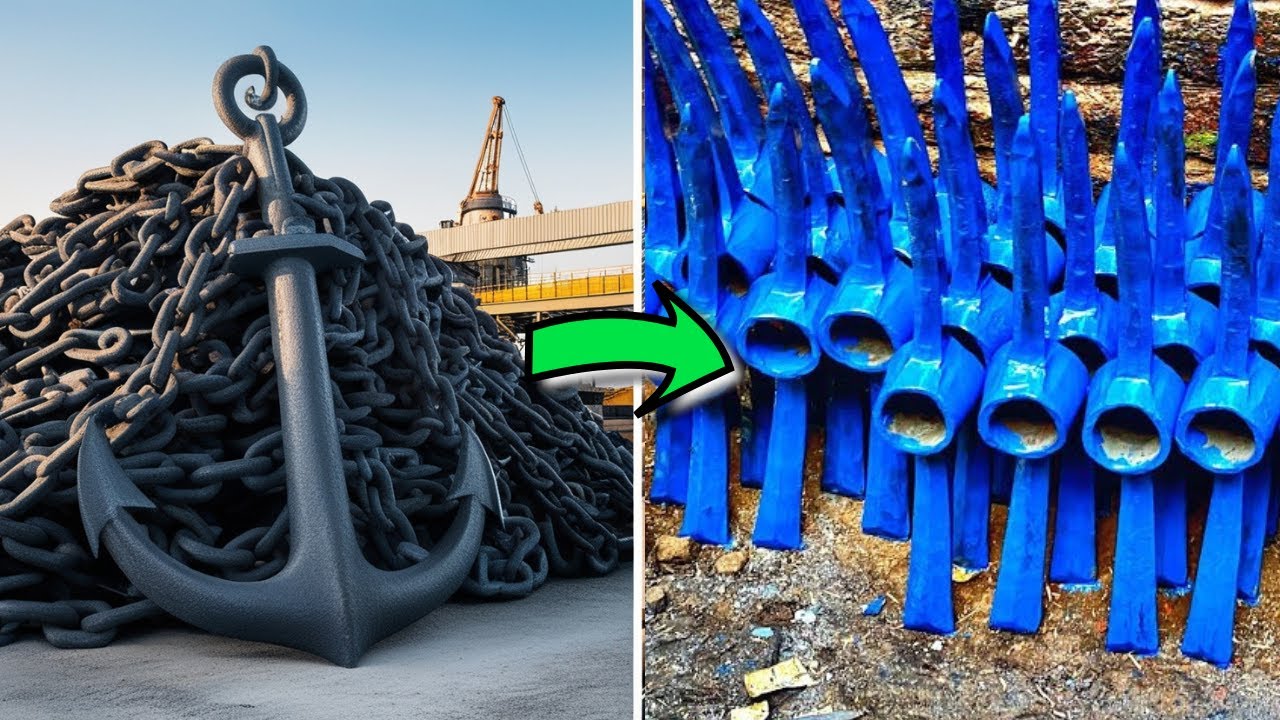 From Waste to resources: Amazing process Recycling ship anchor chains ...