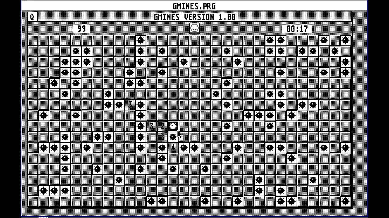 ATARI ST Gmines v1 0 G MINES 1992 Setzepfand, Bernd PD MINESWEEPER - YouTube
