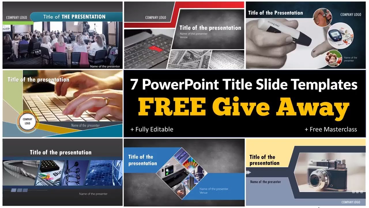Free Giveaway: 7 PowerPoint Title Templates - YouTube