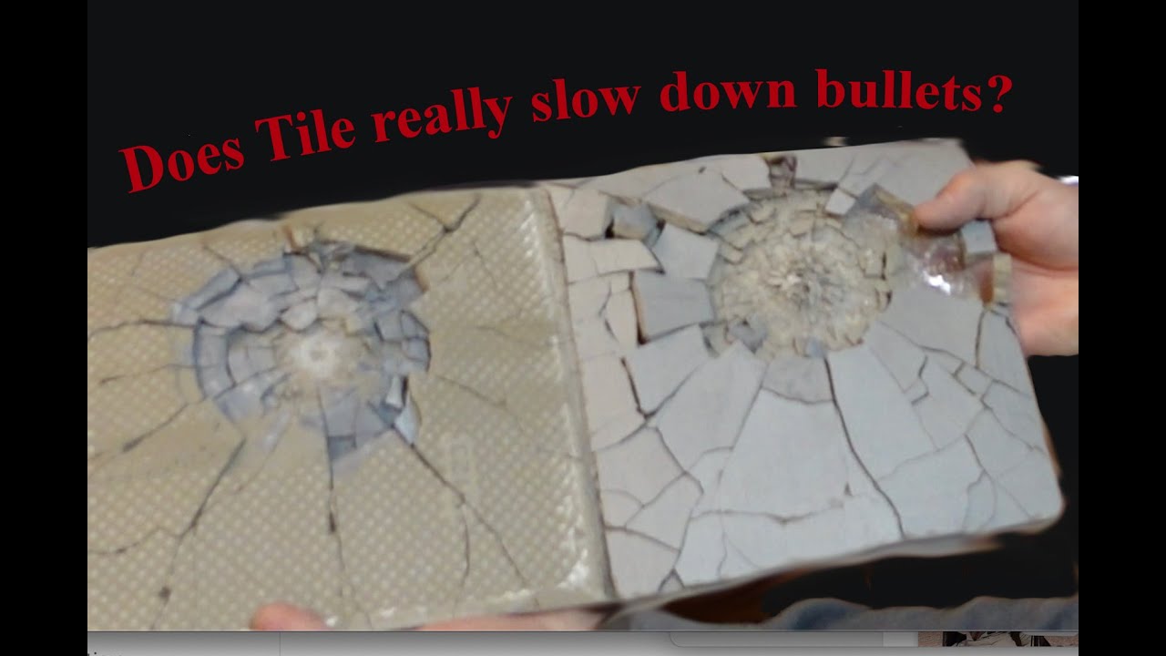 Can Tile effectively slow down a bullet? - YouTube