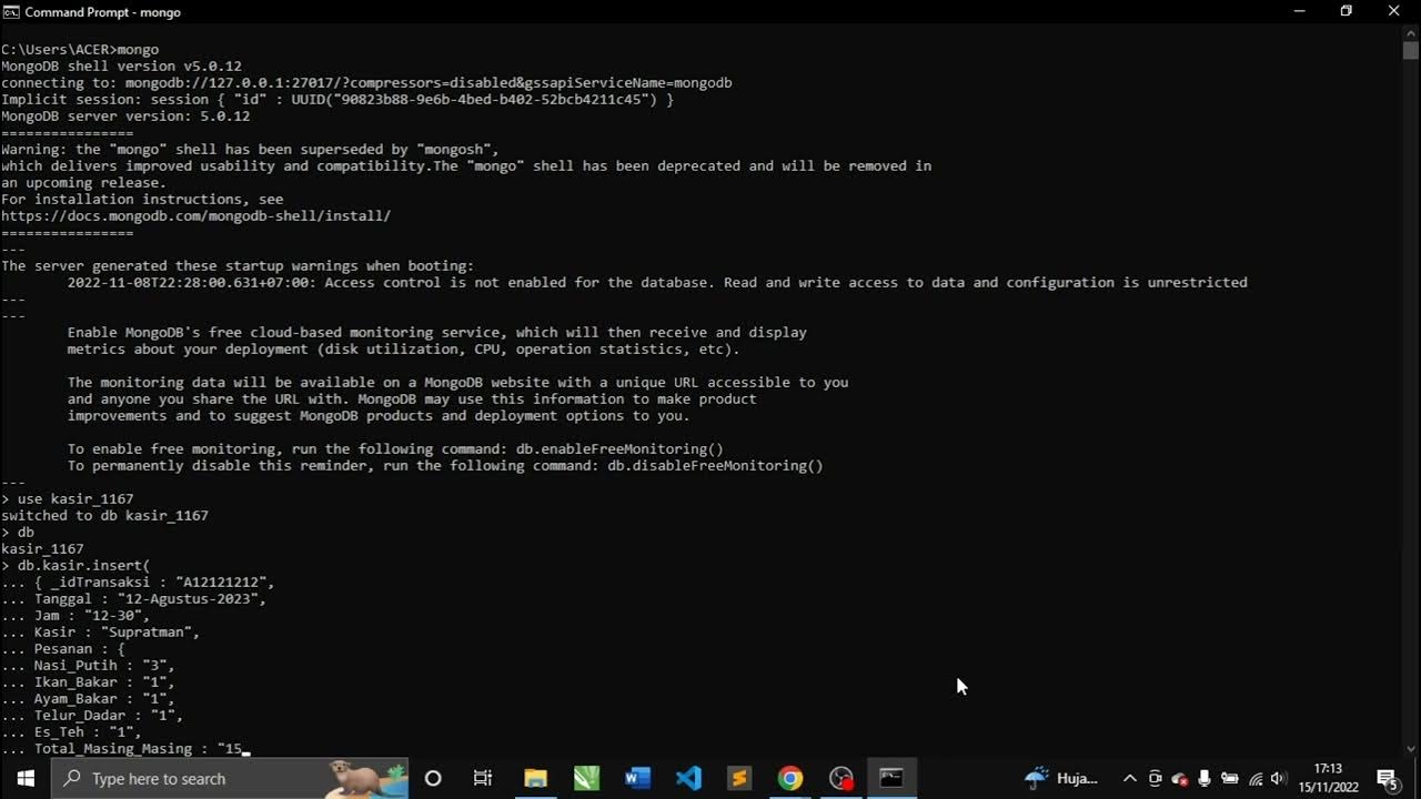 Pengertian Dan Cara Membuat Database Penjualan untuk sistem Kasir Menggunakan MongoDB Berbasis ...