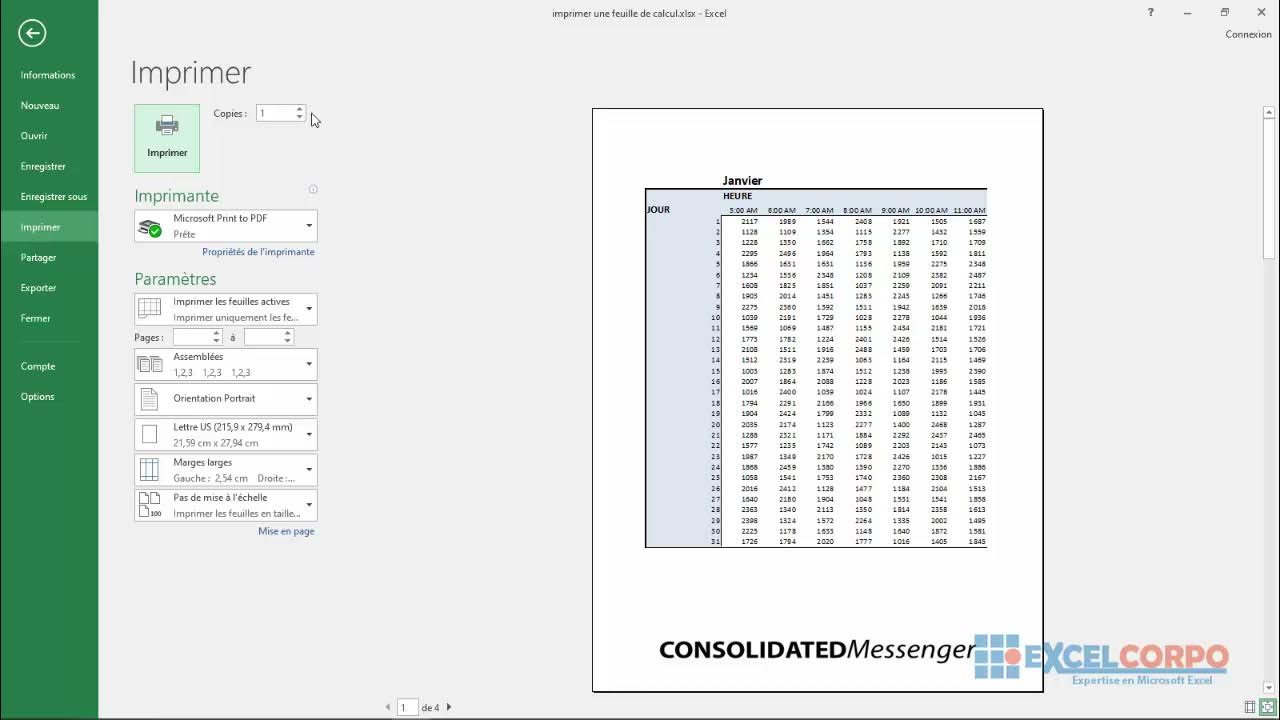 [ FORMATION ]Excel : 61 - Comment imprimer une feuille de calcul dans Excel - YouTube