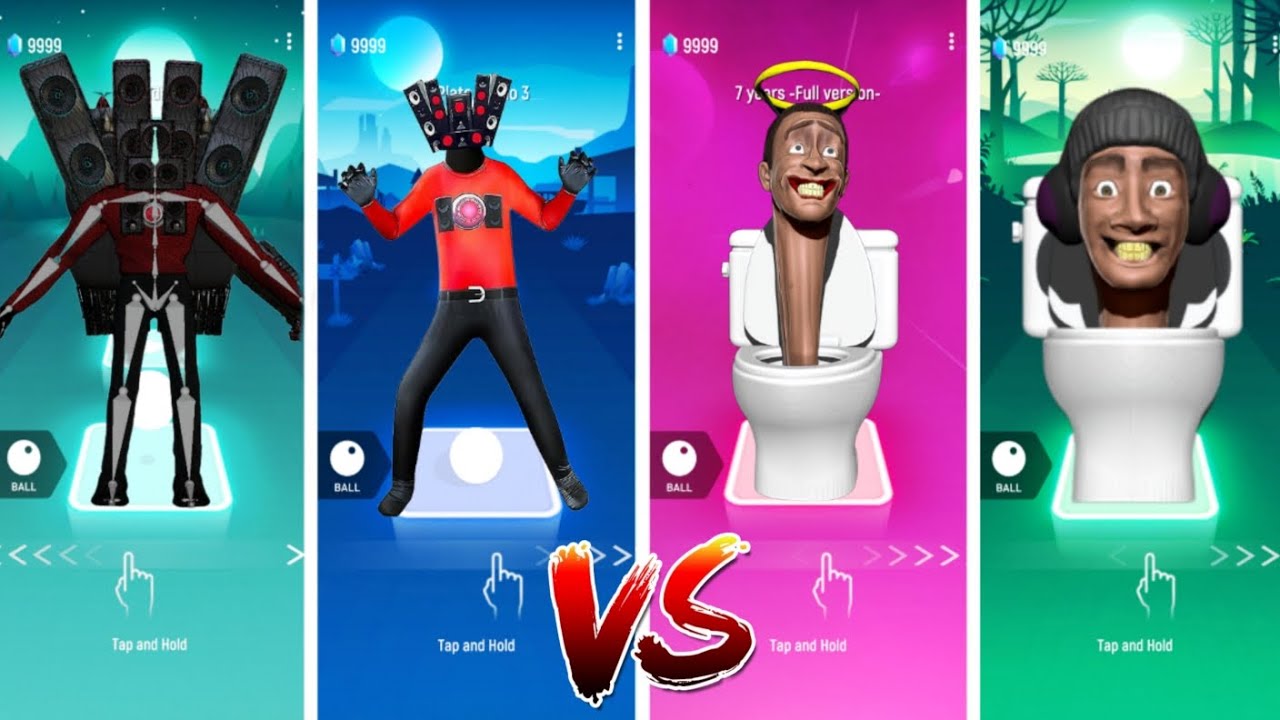 Camera Man TEAM 🆚 Skibidi Toilet TEAM.🎶Who is best? | Tiles Hop EDM ...
