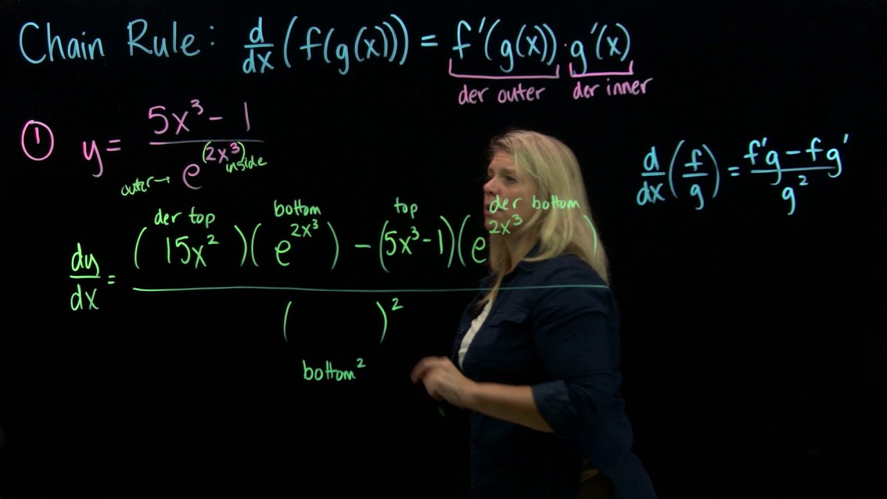 Chain Rule With Quotient Rule Example YouTube Chain Rule With Quotient Rule Example YouTube