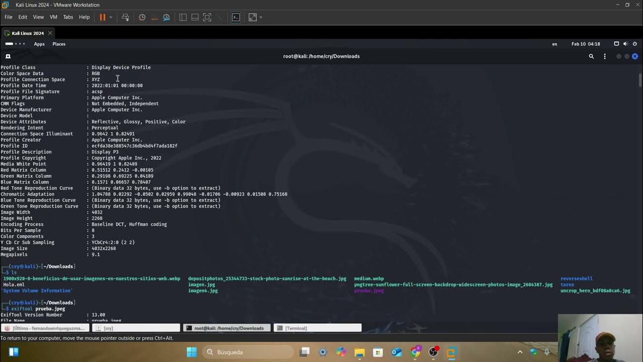 exiftool lab forense - YouTube