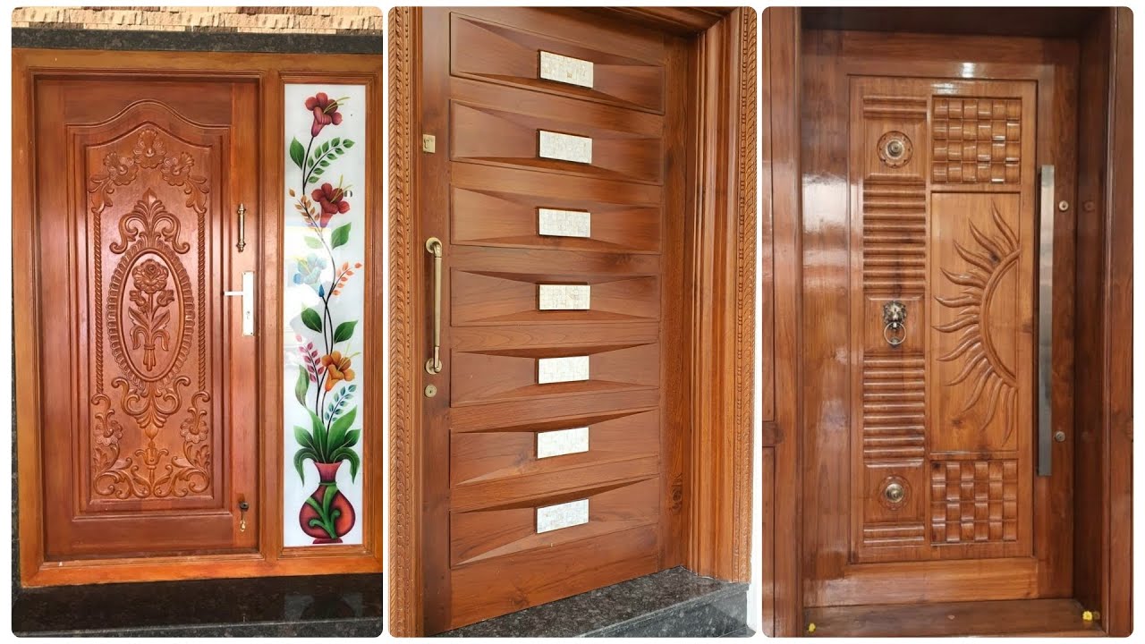Latest Wooden Main Entrance Door Design Exterior Teak Wood Modern